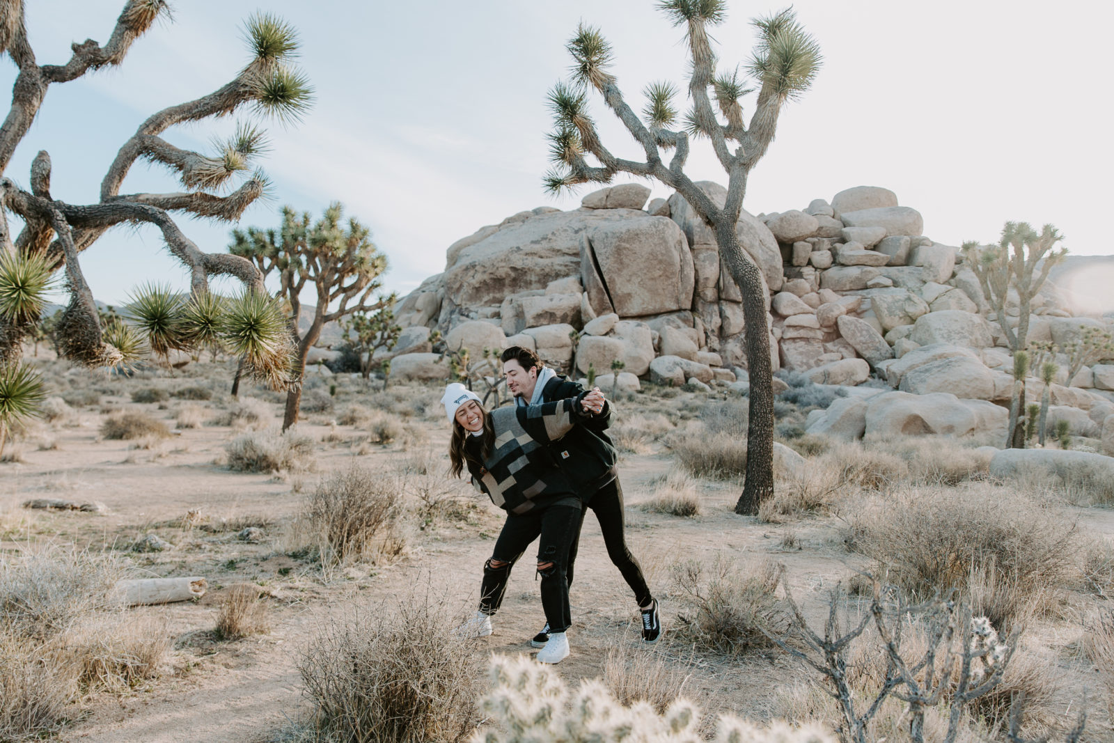 Joshua Tree National Park Sunrise Skateboard Couples Session in ...