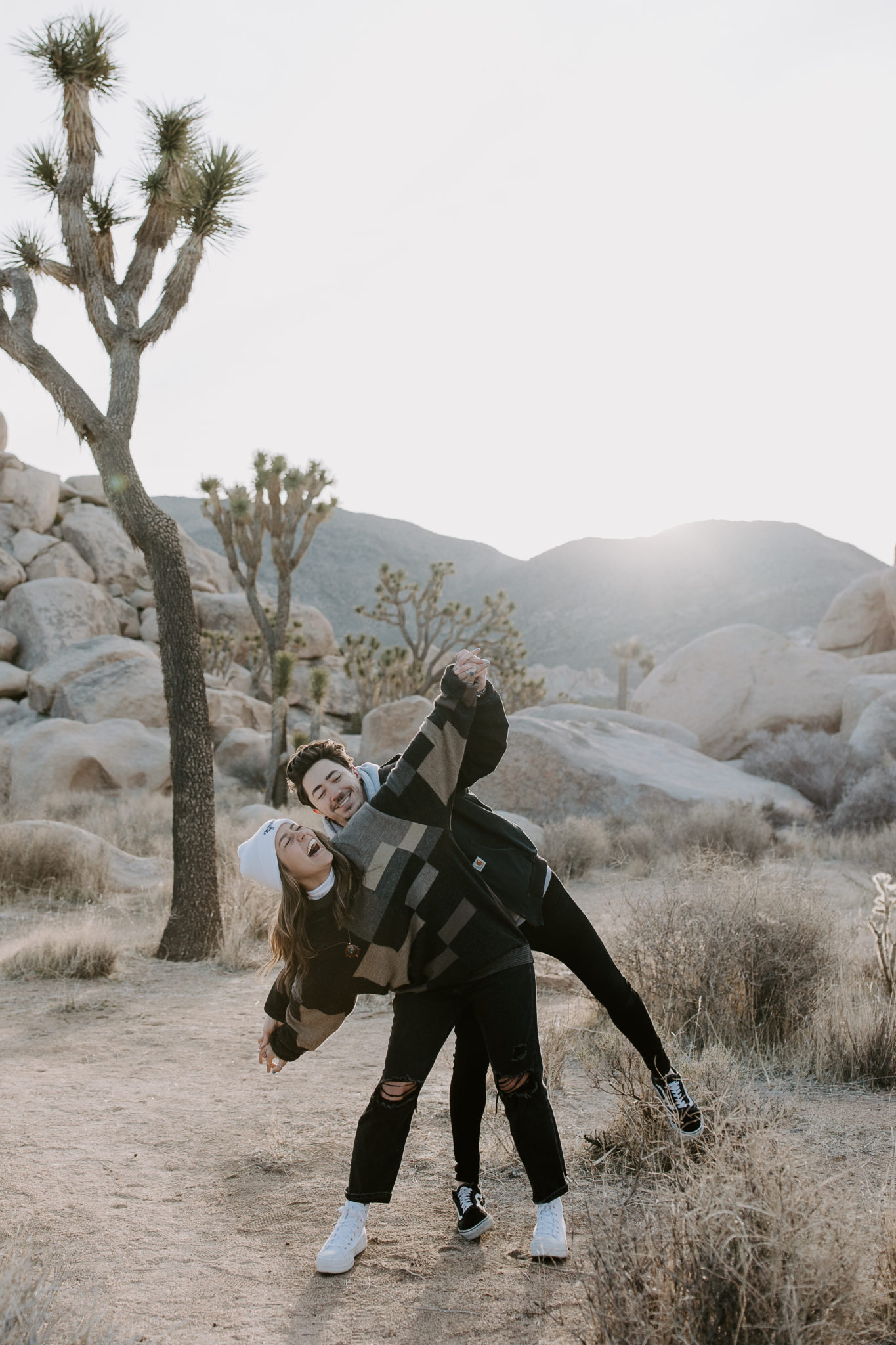 Joshua Tree National Park Sunrise Skateboard Couples Session in ...