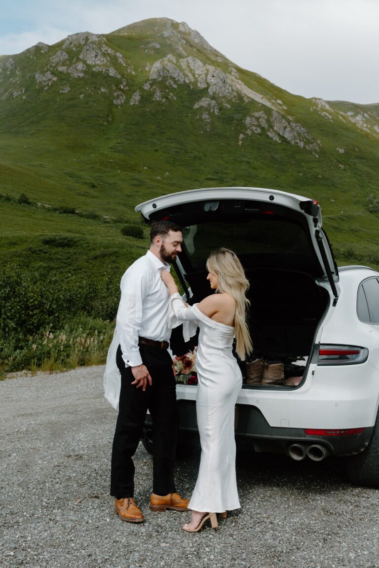 Two-Day Alaska Adventure Elopement Inspiration with Helicopter Ride in ...