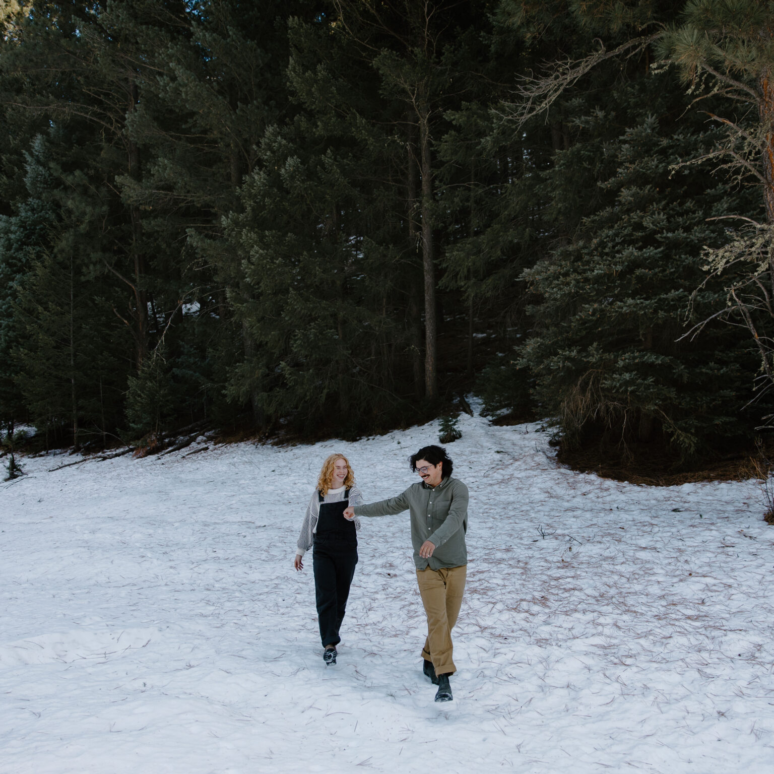 Winter Wonderland Couple Session in Santa Fe National Forest // Jonny ...